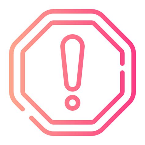 Caution Sign Generic Gradient Outline Icon