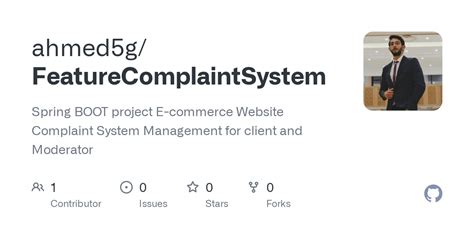 Github Ahmed5gfeaturecomplaintsystem Spring Boot Project E Commerce Website Complaint System