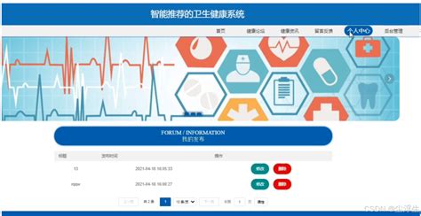 java项目实战ii基于java spring boot mysql的智能推荐的卫生健康系统 源码 数据库 文档 csdn博客