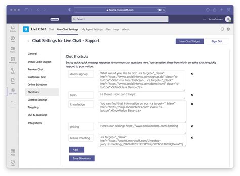 How To Manage Live Chat Settings In Microsoft Teams Social Intents Knowledge Base