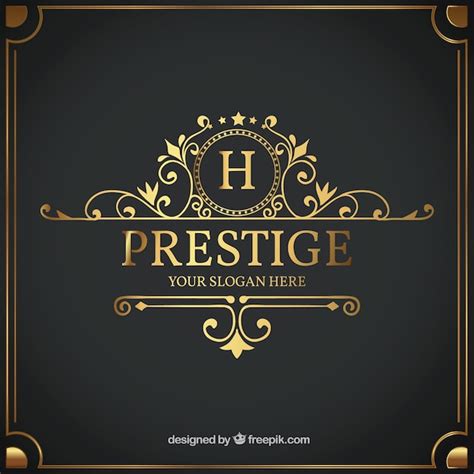 빈티지와 럭셔리 로고 템플릿 무료 벡터