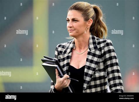 Erin Andrews Of Fox Sports On The Field Before An Nfl Football Game Between The Cincinnati