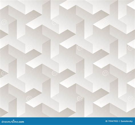 Vector Seamless Black And White Gradient Geometric Star Triangle Shape Tessellation Subtle