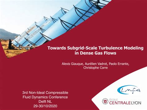 Pdf Towards Subgrid Scale Turbulence Modeling In Dense Gas Flows