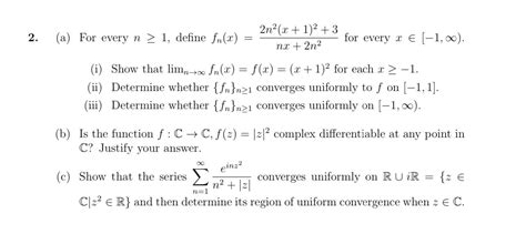 Solved A For Every N1 Define Fn X Nx 2n22n2 X 1 2 3 For Chegg Com