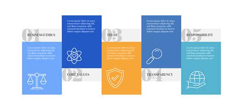 핵심 값 관련 프로세스 인포그래픽 템플릿 프로세스 타임라인 차트 선형 아이콘이 있는 워크플로 레이아웃 개념에 대한 스톡 벡터 아트 및 기타 이미지 Istock