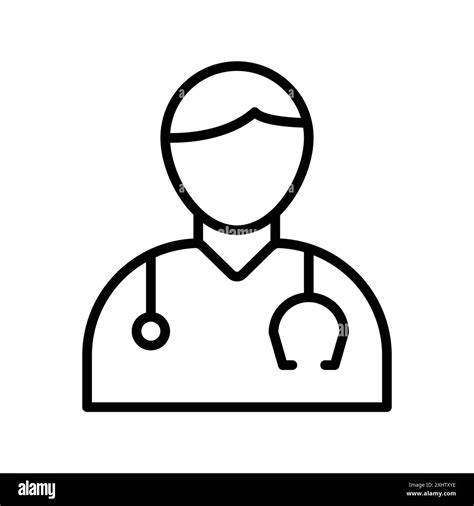 Doctor Icon Linear Logo Mark Set Collection In Black And White For Web Stock Vector Image And Art