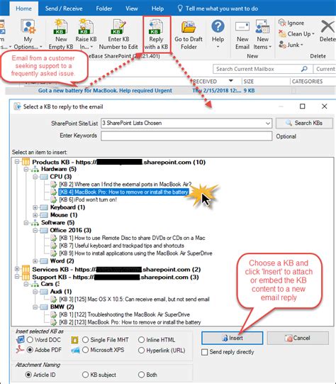Seamless Integration Of Sharepoint Based Knowledge Base In Microsoft
