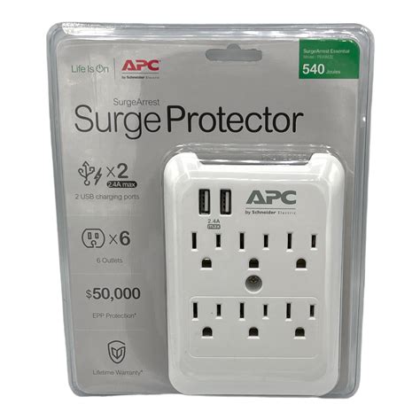 Apc Electric Surgearrest Essential 6 Outlet Surge Suppressorprotector