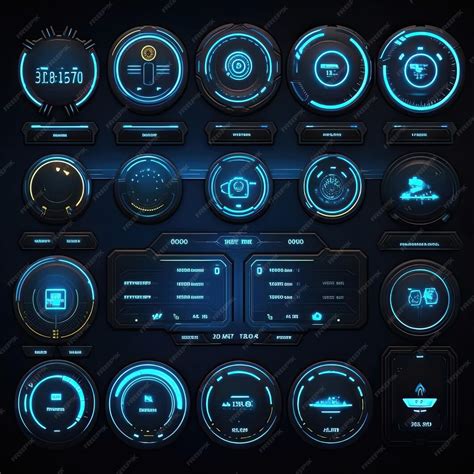 Premium Photo Hologram Hud Elements Ai Generated Bar Dashboard Digital Technology Futuristic