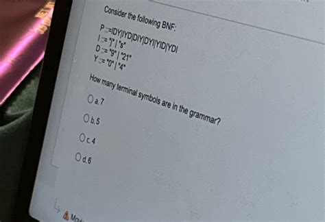 solved consider the following bnf p
