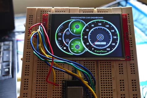 speedometer gauge with esp32 and 3 5inch tft display