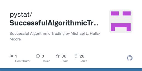 GitHub Pystat SuccessfulAlgorithmicTrading Successful Algorithmic Trading By Michael L Halls