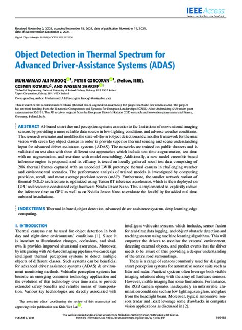 pdf object detection in thermal spectrum for advanced driver