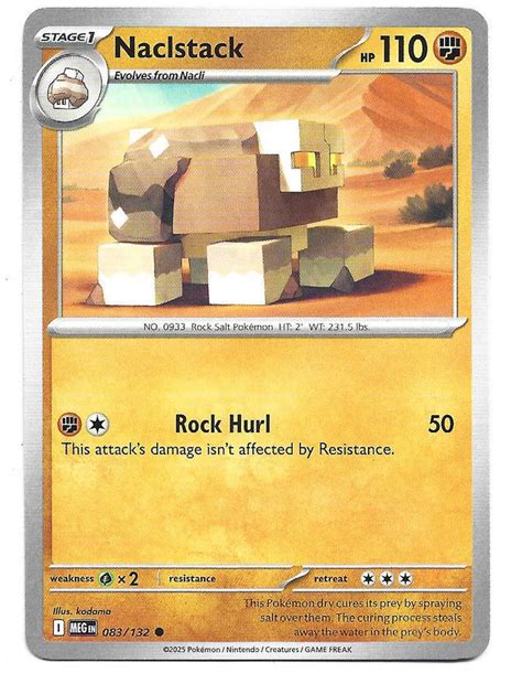 Trading Cards Naclstack Common 83132 Pokemon Tcg Mega Evolution