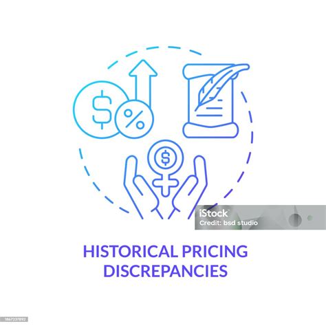Gradient Historical Pricing Discrepancies Icon Concept Stock Illustration Download Image Now