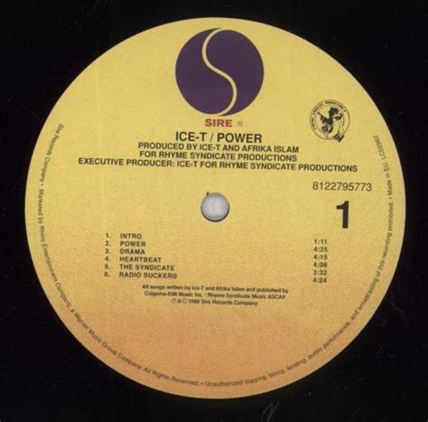 Ice T Power Uk Vinyl Lp Album Lp Record 840382