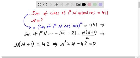 Solved Sum Of Perfect Cubes Of First N Natural Numbers Is 441 Find The Value Of N