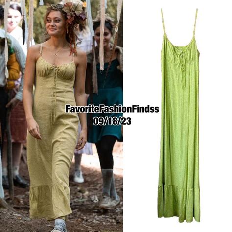Ella Purnell As Jackie Taylor In Yellowjackets • Urban Outfitters Green Floral Maxi Dress