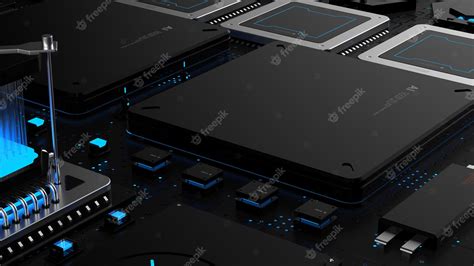 premium photo components of computing power on a chip the concept of