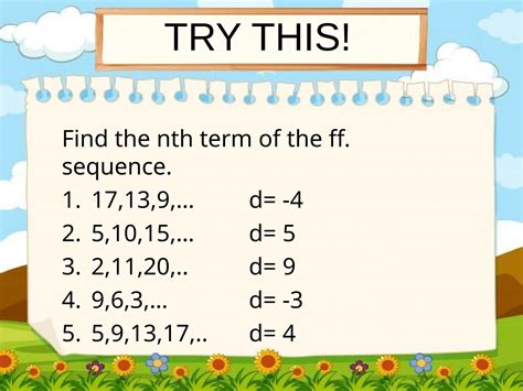 Find The Nth Term Of An Arithmetic Sequencepptx
