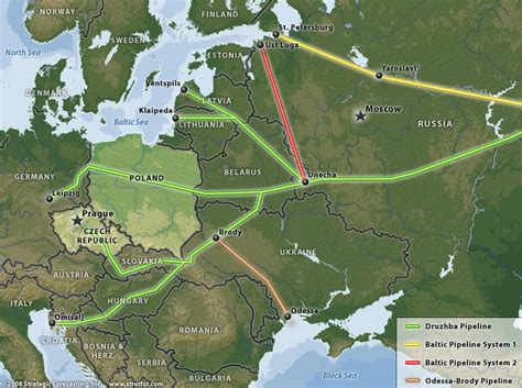 Druzhba Pipeline Map European Dialogue