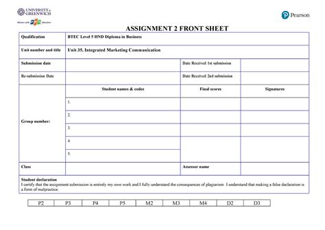 5123 Assignment 2 Frontsheet Assignment 2 Front Sheet Qualification Btec Level 5 Hnd Diploma