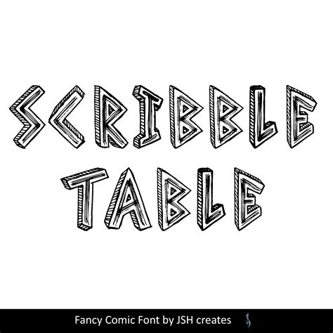 Scribble Table Font