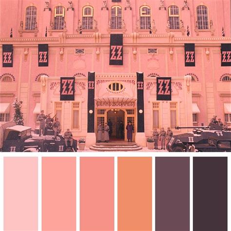 그랜드부다페스트호텔 컬러팔레트 컬러공부 부다페스트 컬러 팔레트 파스텔 컬러 팔레트