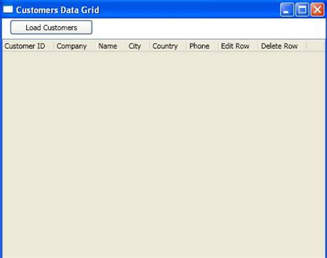 Show Delete Edit Data In Wpf Datagrid Using Linq To Sql Classes