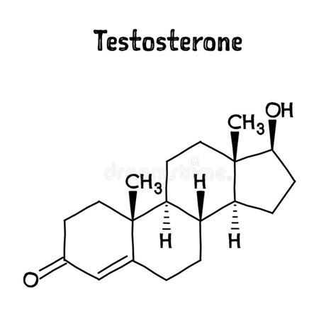 Testosterone Structural Formula Of Molecular Structure Stock