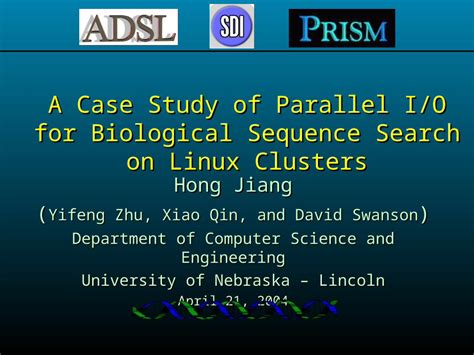 Ppt Hong Jiang Yifeng Zhu Xiao Qin And David Swanson Department