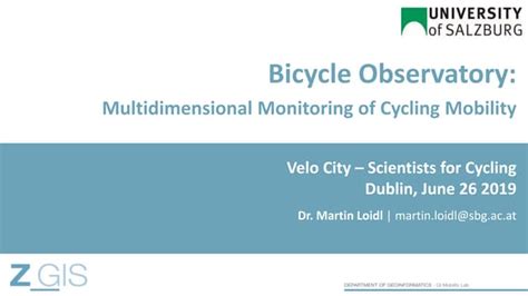 Multidimensional Monitoring Of Cycling Mobility Ppt