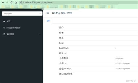 Ruoyi Cloud集成knife4j若依集成knife4j Csdn博客