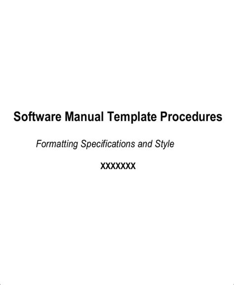 software manual template