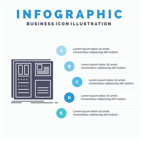 Design Grid Interface Layout Ui Infographics Template For Website And Presentation Glyph