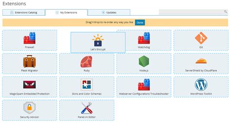 Extensions Catalog Plesk Onyx Documentation