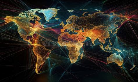 Global Connectivity Visualization With Colorful Network Lines