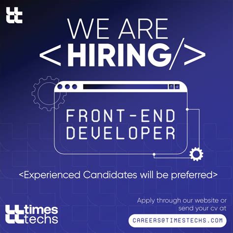 Times Techs On Linkedin Hiring Frontenddeveloper Jobopening