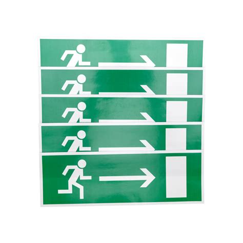 Наклейка эвакуационный знак Направление к эвакуационному выходу