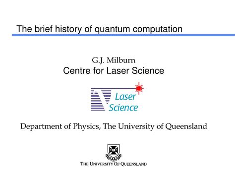 Ppt The Brief History Of Quantum Computation Powerpoint Presentation Id3829341