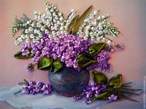 Ландыши с фиалками в интернет магазине на Ярмарке Мастеров Шекесфехервар доставка по России