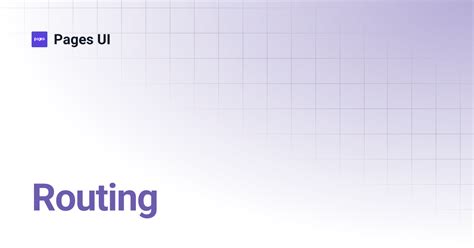 Routing Pages Ui