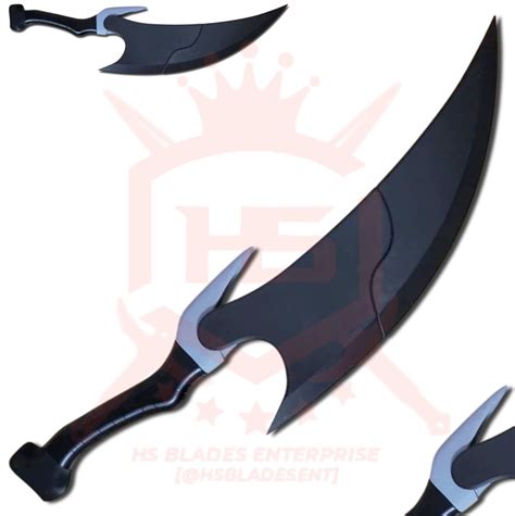 Sunrakus Waning Kaden Moon Blade Sword From Shangri La Frontier 88 Br 5160 And Damascus Steel