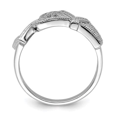 Sterling Silver Brilliant Embers Rhodium Plated 63 Stone Micro Pav Cz