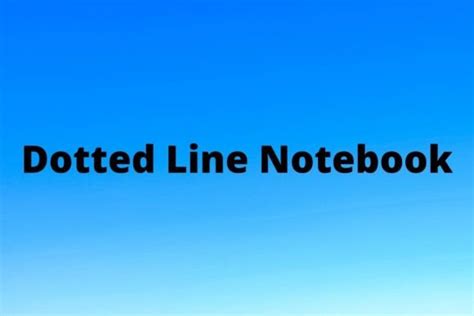 Dotted Line Notebook Graphic By AnasElassri Creative Fabrica