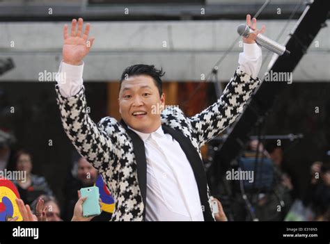South Korean Rapper Psy Performing Live At Rockefeller Center As Part Of Nbc S Today Show