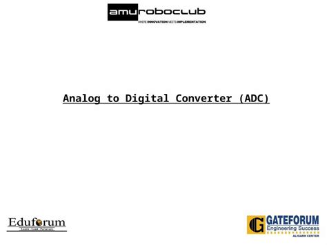 Pptx Analog To Digital Converter Adc Analog To Digital Converters