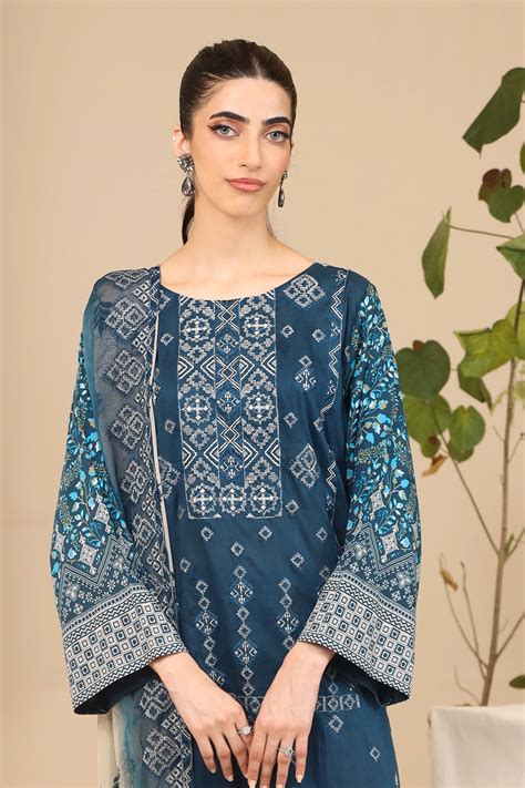 3 Piece Premium Embroidered Lawn 9126 Rashid Tex