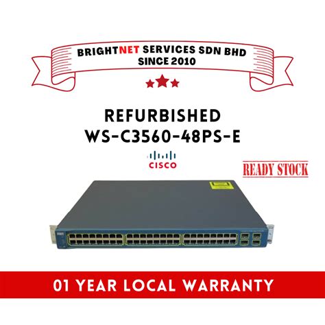 [ready stock] refurbished cisco ws c3560 48ps e cisco catalyst switch